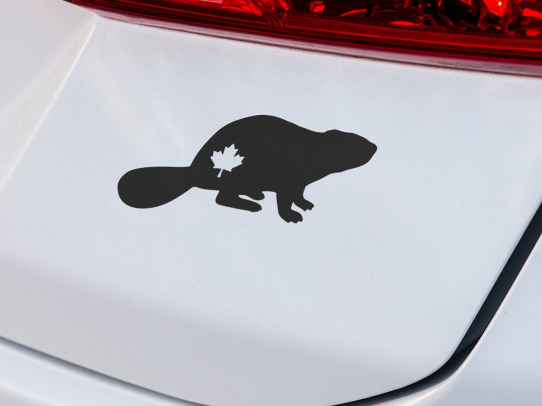 Beaver on All Fours (maple Leaf) Decal | VINYL DECAL | Beaver Animal ...