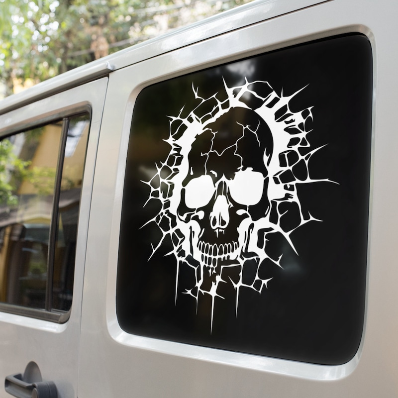 Skull Wall Decal - Etsy