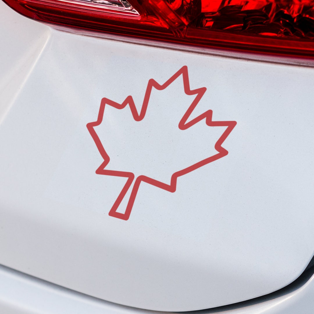 Outline Maple Leaf Decal | VINYL DECAL | Car Decal | Maple Leaf Decal ...