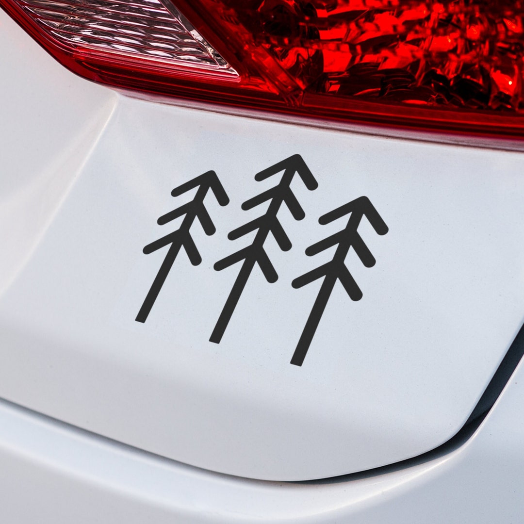 3 Trees (symbol) Decal | VINYL DECAL | Tree Decals | Forest Decal | Car ...