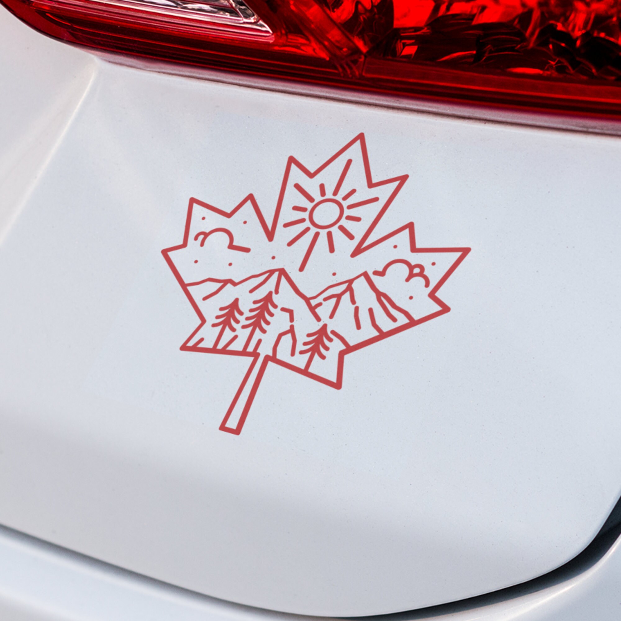 Maple Leaf scenic View Decal VINYL DECAL Maple Leaf Decal Canada Decal ...