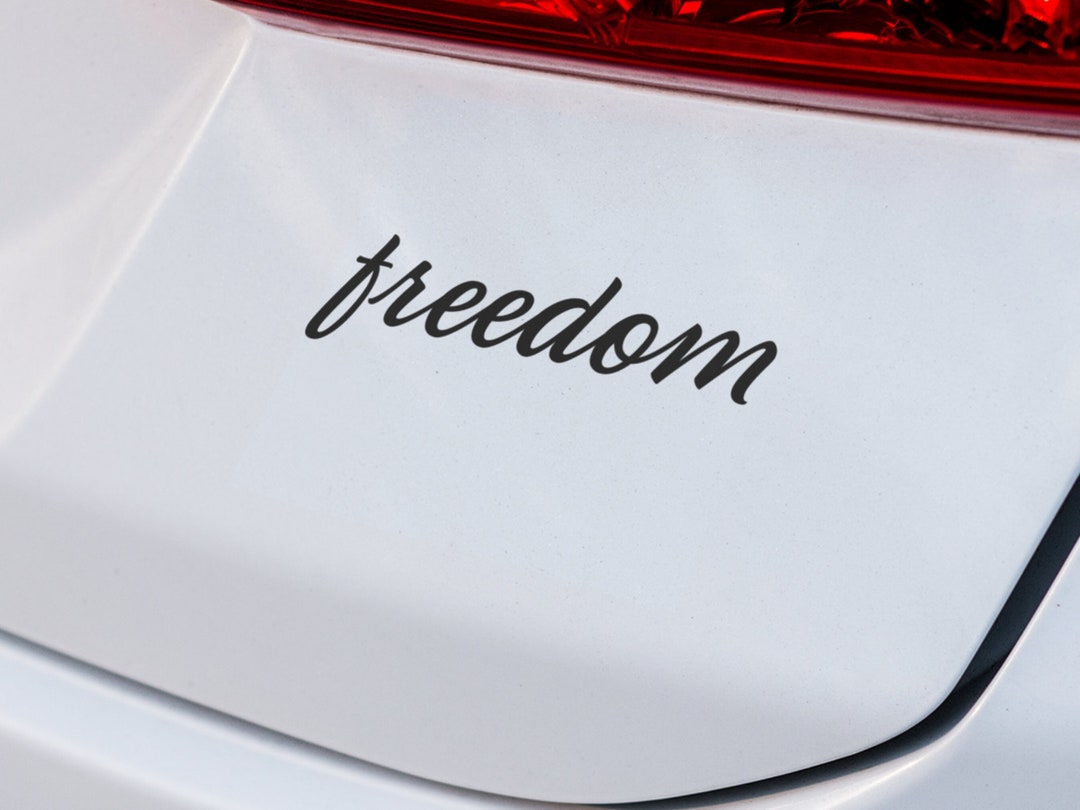VINYL DECAL Freedom script Sticker Car Decal Freedom - Etsy