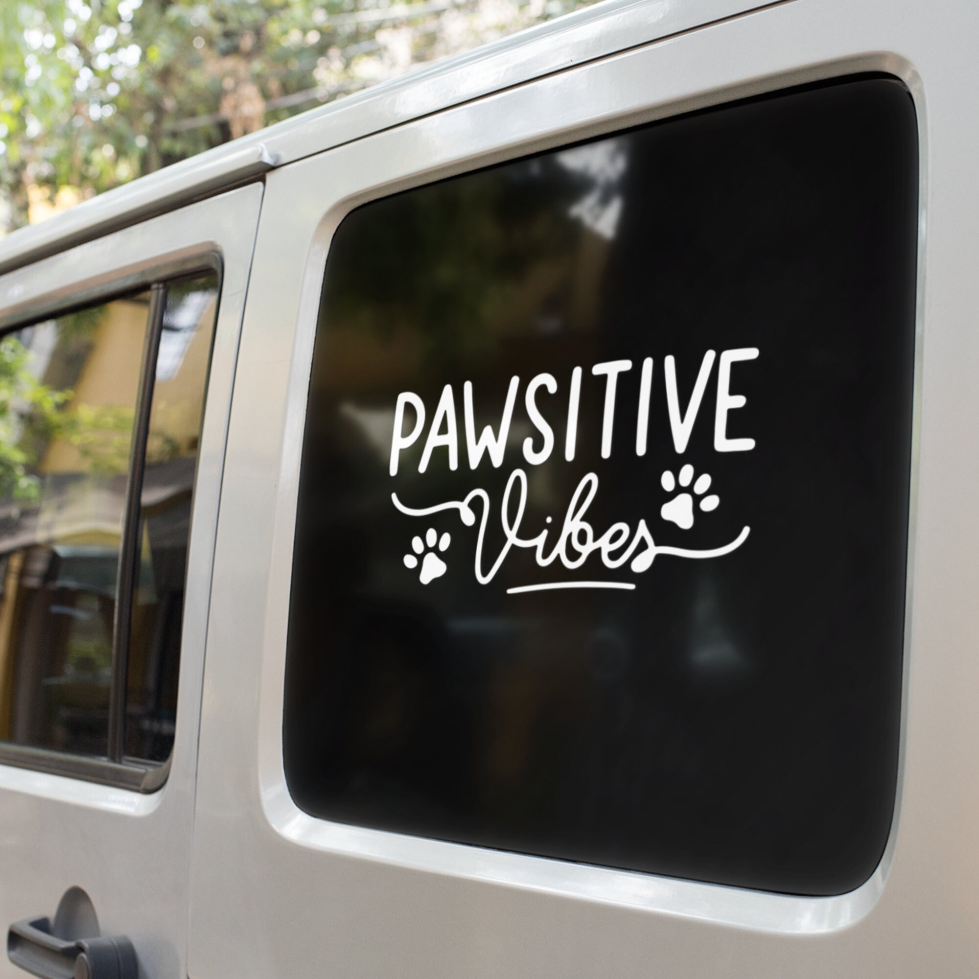 Pawsitive Vibes Decal VINYL DECAL Dog Vibes Decal Animal Decals Car ...