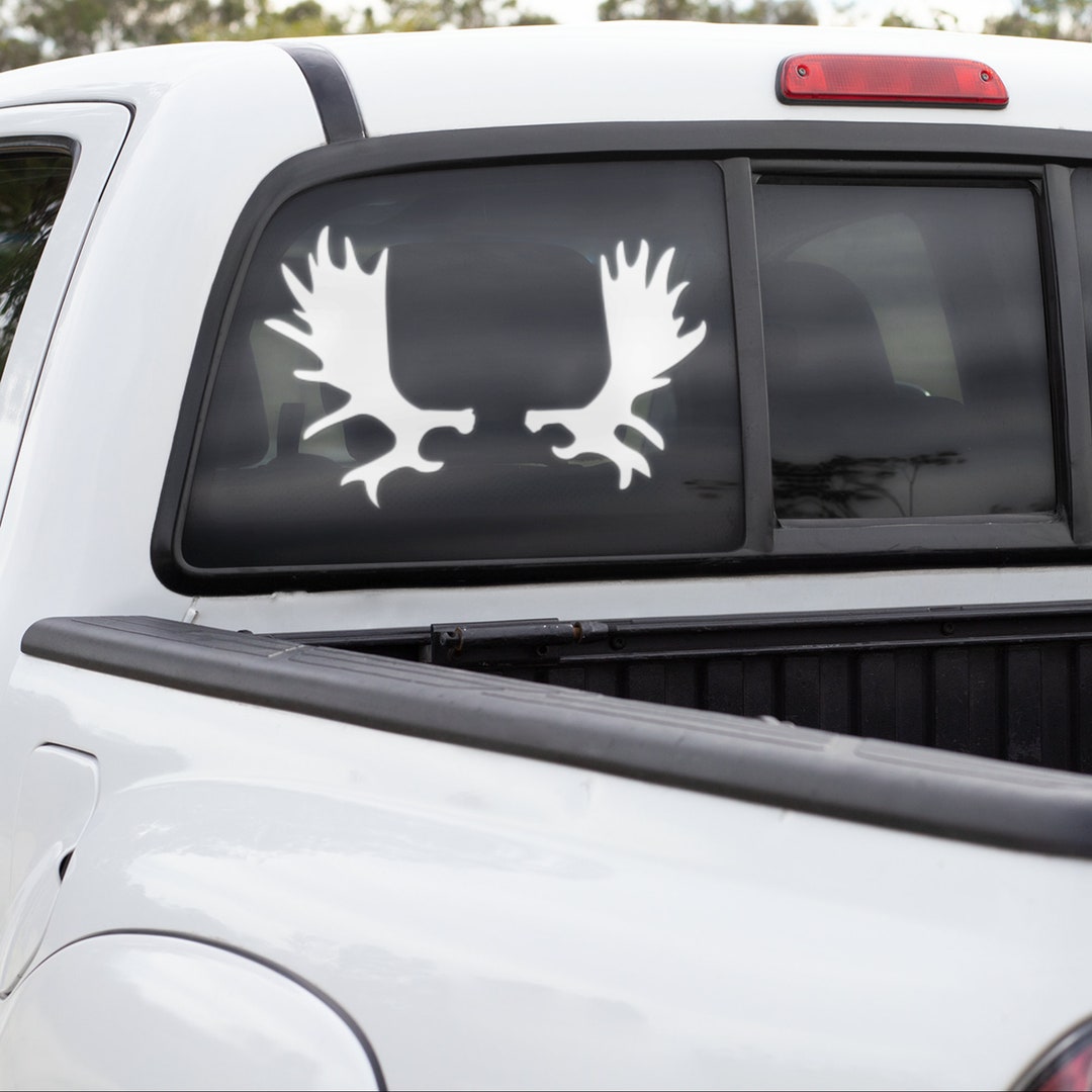 Moose Antlers Decal | VINYL DECAL | Moose Antlers Decal | Moose Decal ...
