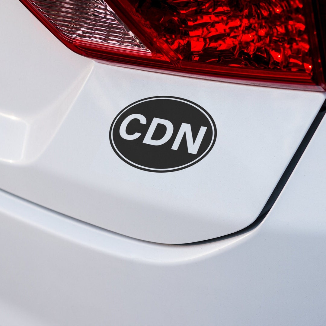 CDN Euro Oval Bumper Decal | Vinyl Decal | Canada Decal | CDN Decal Car ...