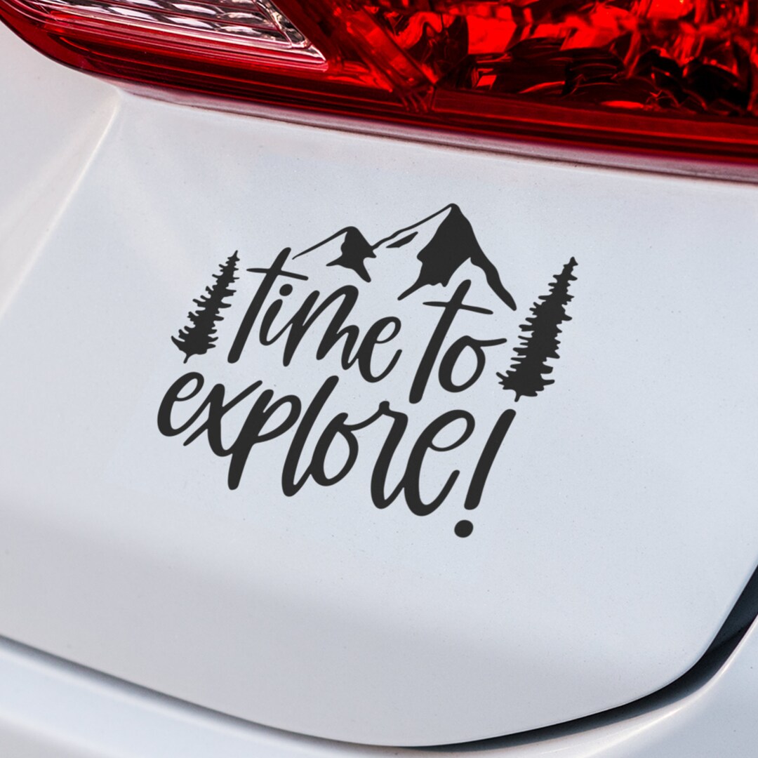 Time to Explore! Decal | VINYL DECAL | Explore Decal | Mountain Decal ...