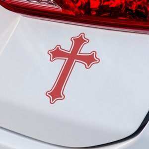 Christian Cross Decal | Premium Vinyl Decal | Car Window & Laptop ...
