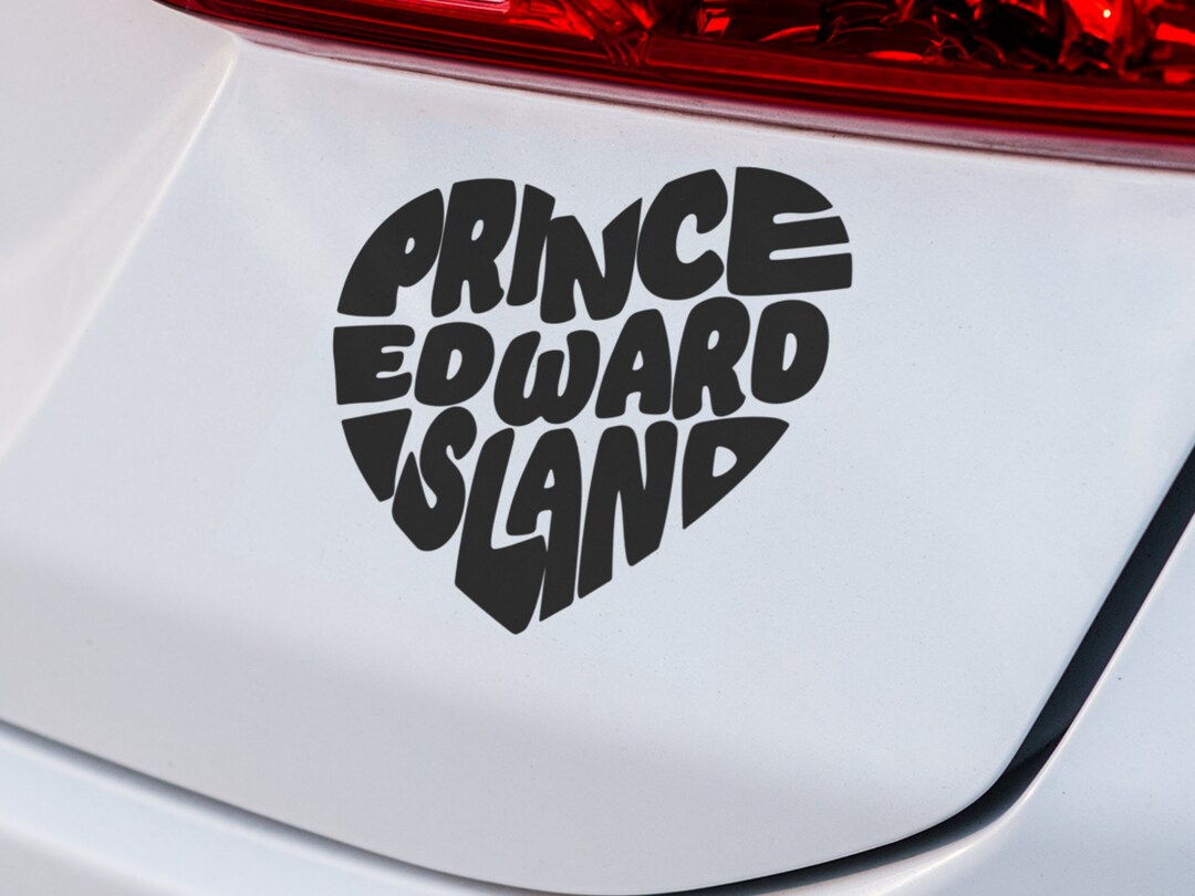 Prince Edward Island Heart Vinyl Decal, PEI Sticker, Car Window Laptop ...