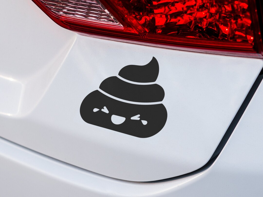 Tears of Joy Poop Emoji Decal | VINYL DECAL | Car Decal | Emoji Decal ...