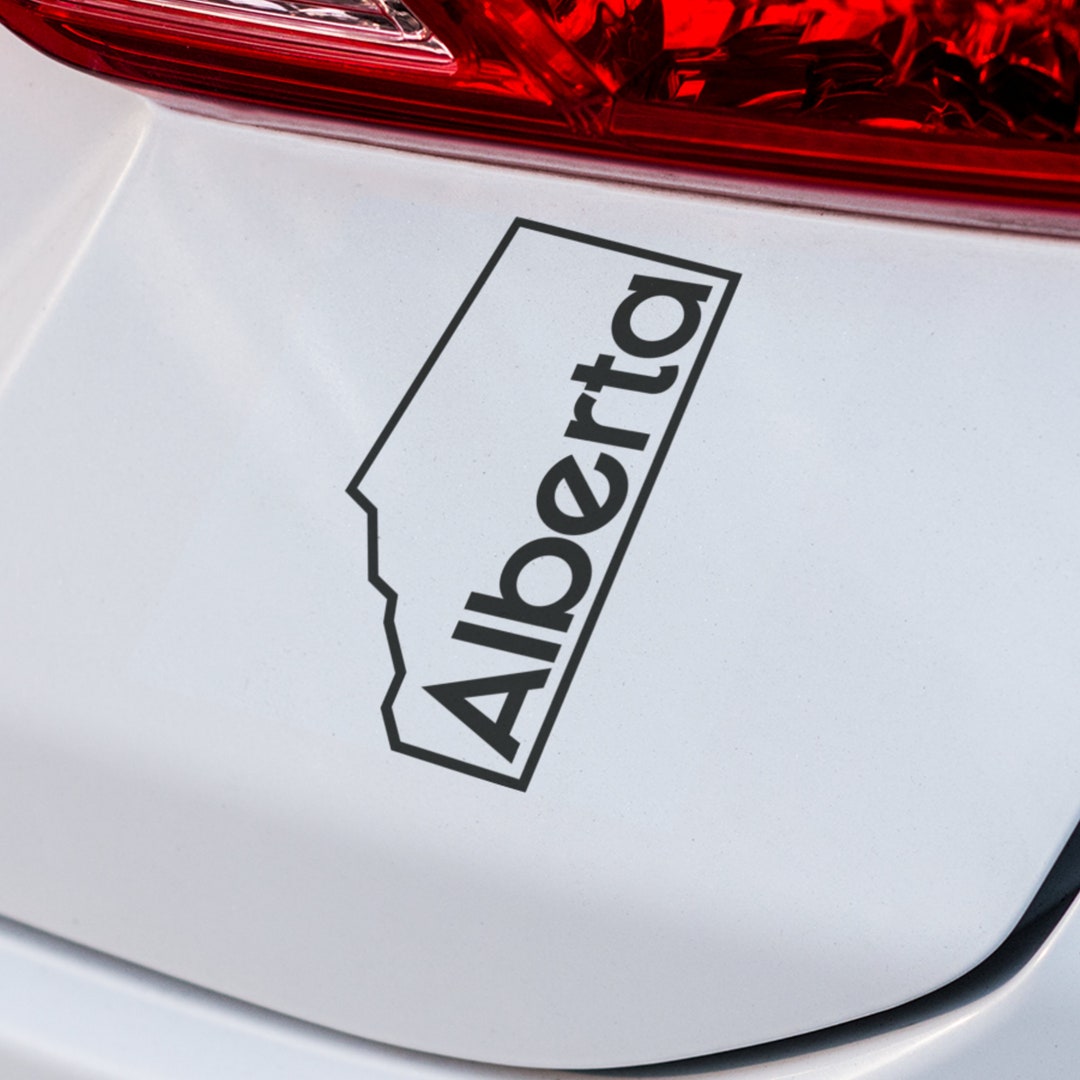 Alberta Province Outline Vinyl Decal, Alberta Canada Sticker, Car ...