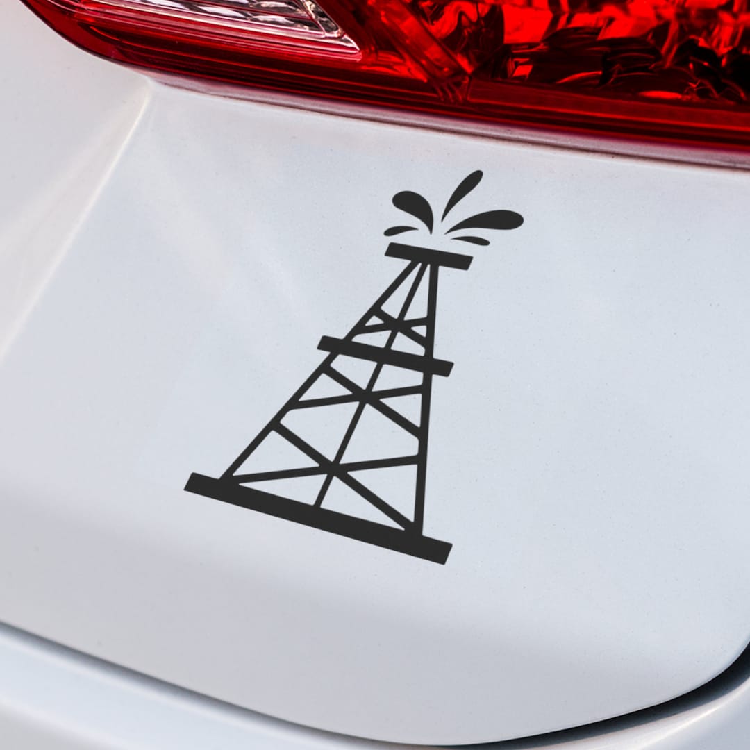 Oil Derrick Decal | VINYL DECAL | Oil Rig Decal | Drilling Decal | Car ...