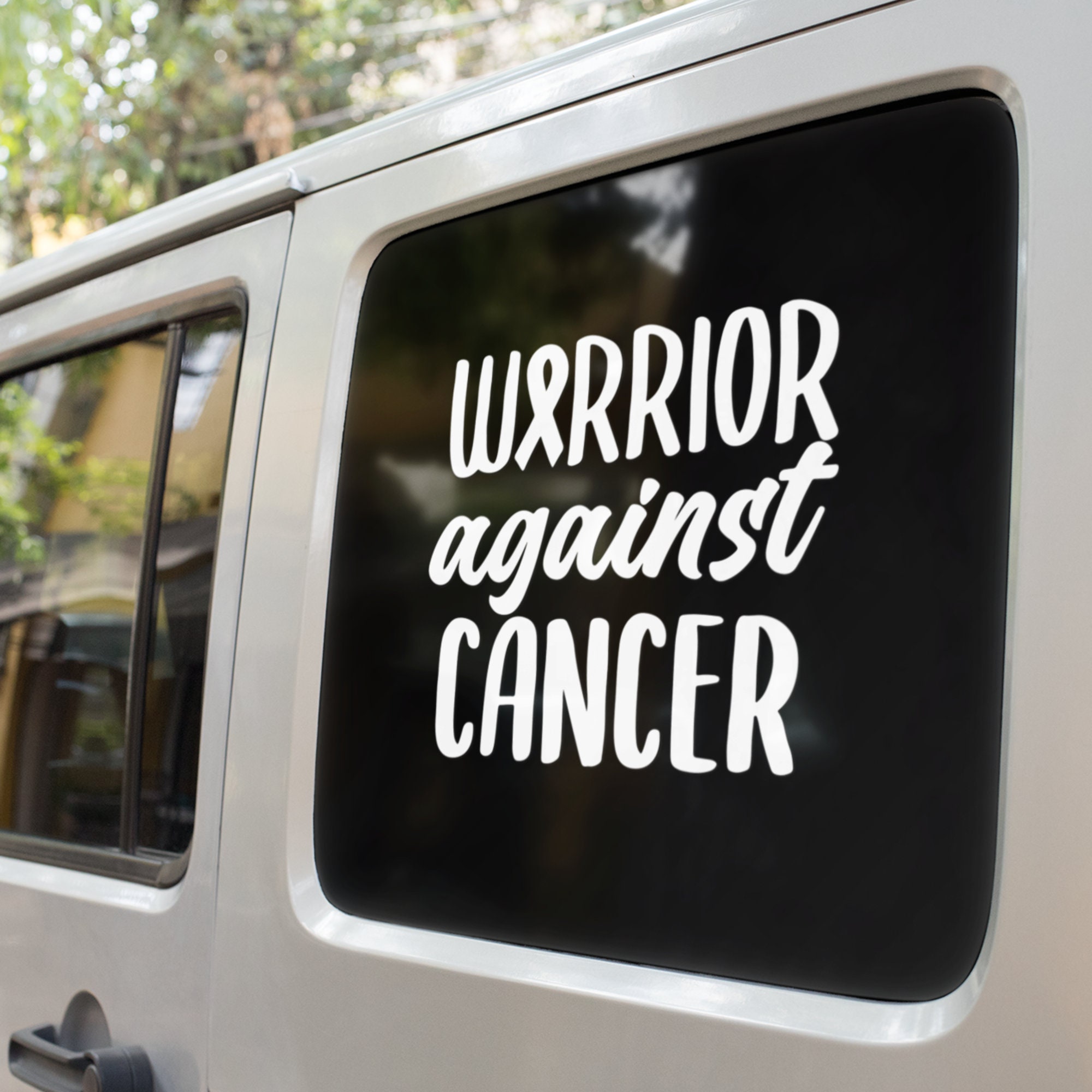 Warrior Against Cancer Decal VINYL DECAL Warrior Decal - Etsy