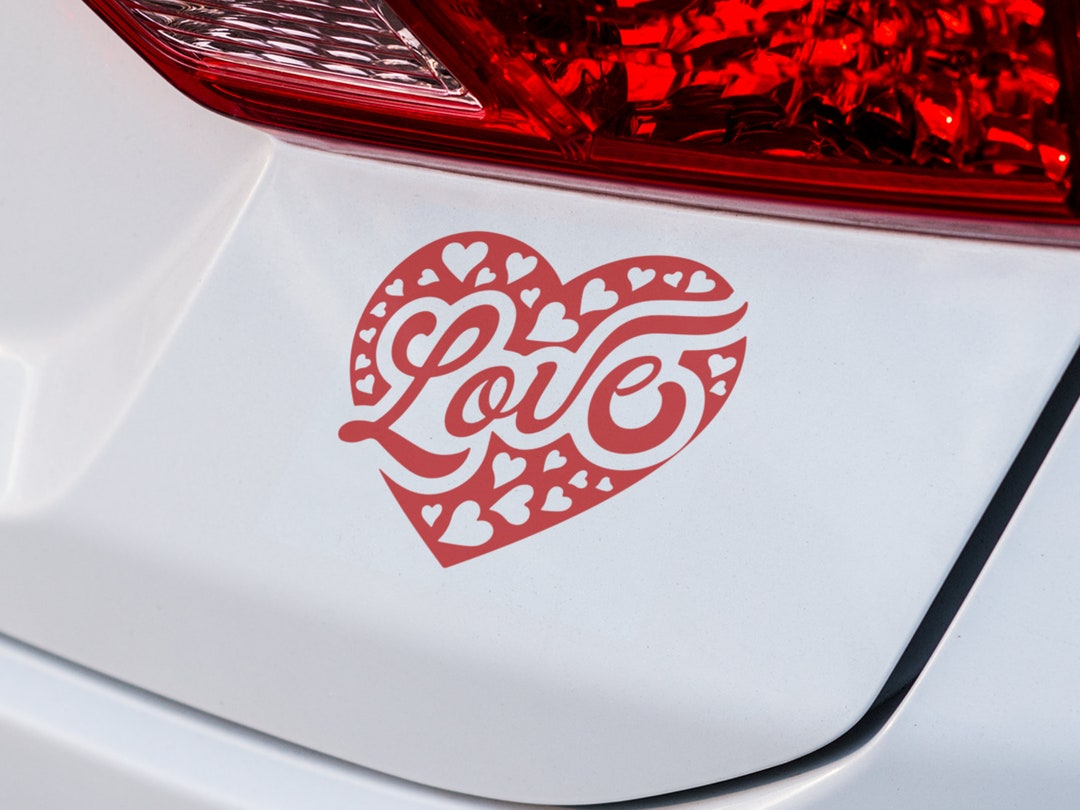 Love Heart Decal | VINYL DECAL | Love Decals | Heart Decals | Gifts for ...