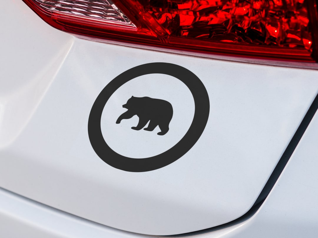 Bear (in Circle) Decal | VINYL DECAL | Bear Decal | Animal Decal ...