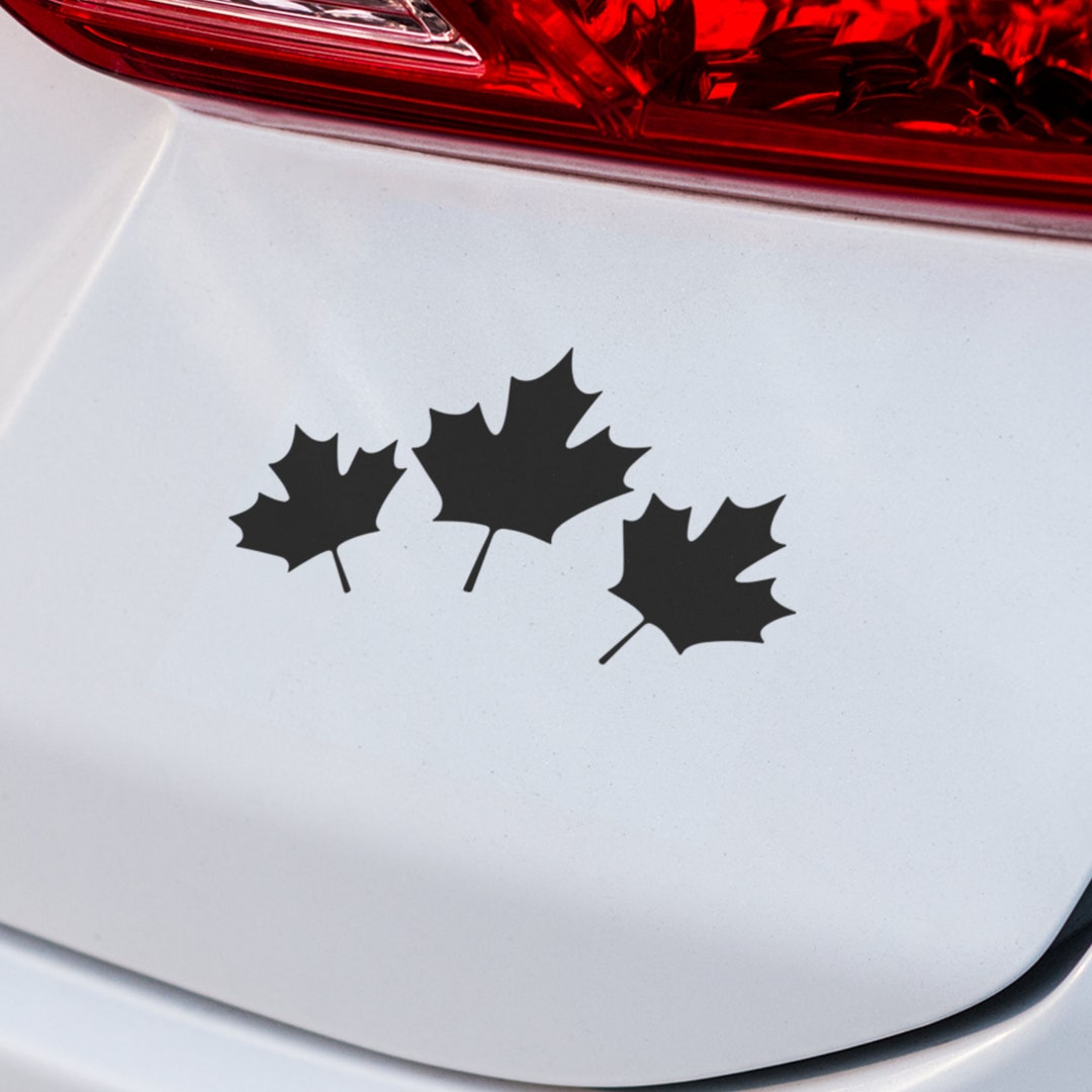 3 Maple Leafs Decal | VINYL DECAL | Car Decal | Maple Leaf Decal ...