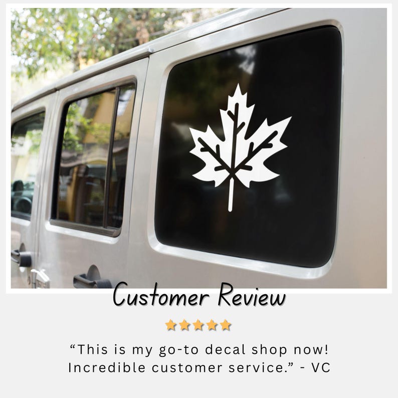 Peace Fingers Maple Leaf Vinyl Decal, Canadian Peace Car SUV Truck ...