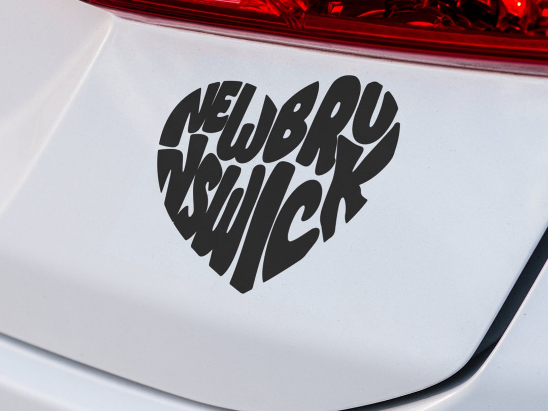 New Brunswick (heart) Decal | VINYL Decal | New Brunswick Decal ...