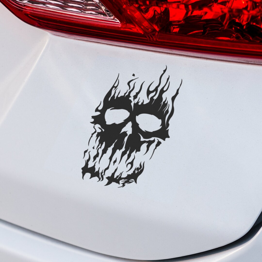 Burning Skull 2 Decal | VINYL DECAL | Skull Decal | Skull Decals ...