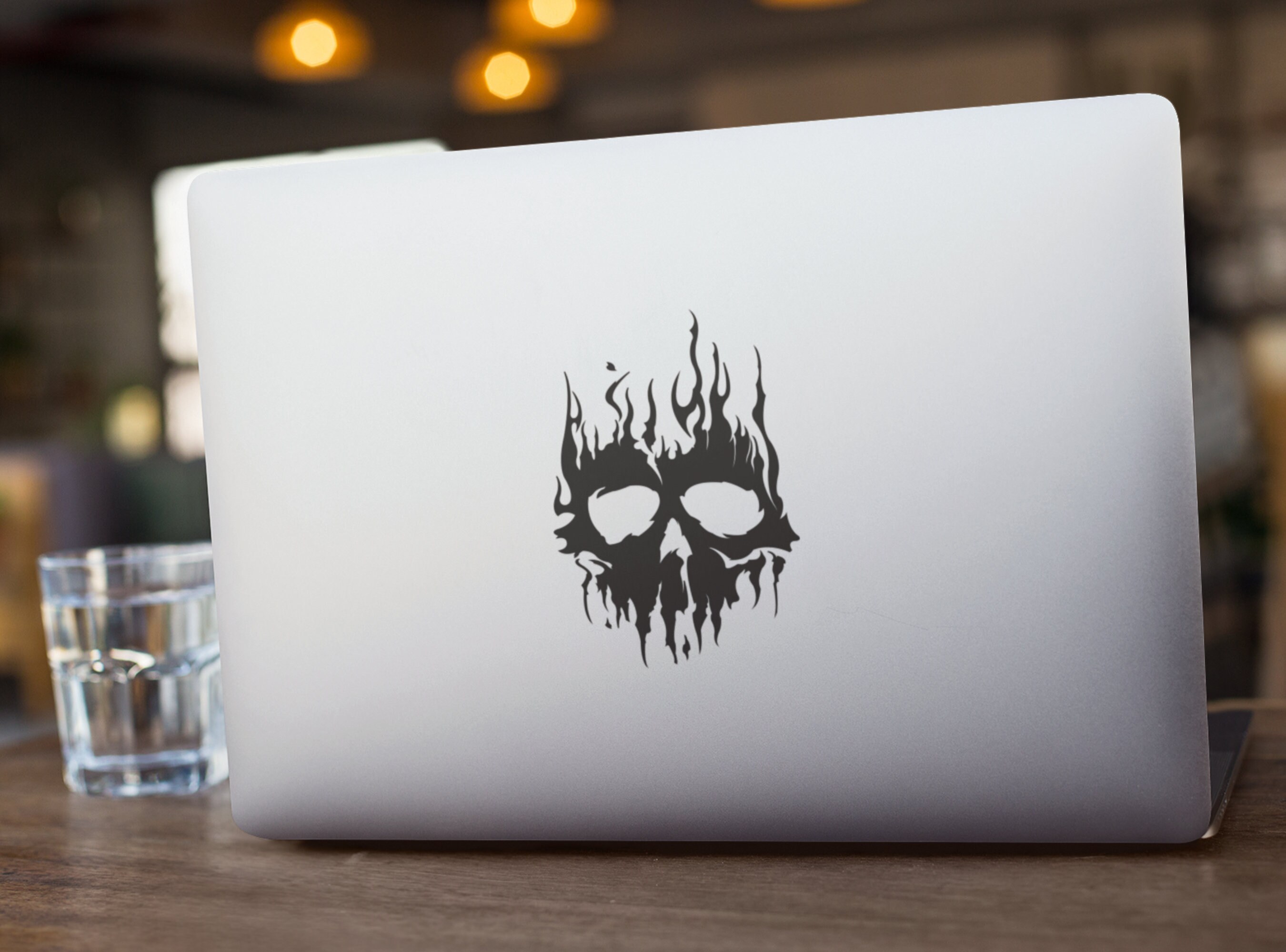 Burning Skull Decal | VINYL DECAL | Skull Decal | Skeleton Decal | Car ...