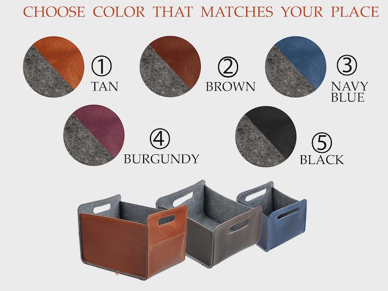 Basket Leather, Strong Storage Box, Leather Storage Bin, Office Storage ...
