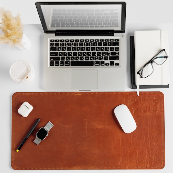Leather Desk Blotter - Etsy