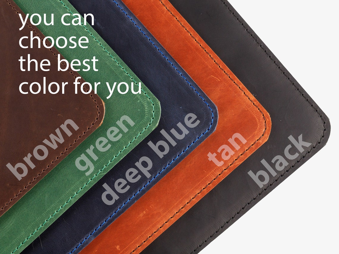 Desk Pad Leather and Felt Leather Desk Blotter Custom Size - Etsy