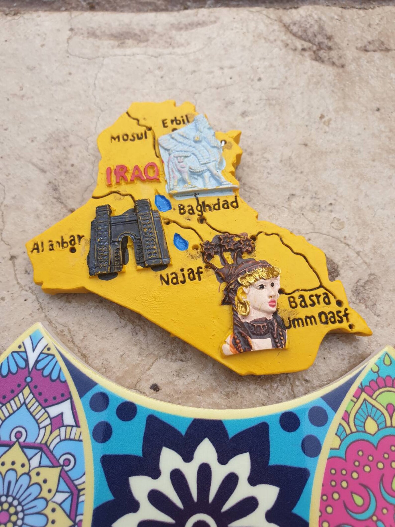 Map of Iraq /iraqi Map Magnet/iraqi Turath Magnet/iraqi - Etsy