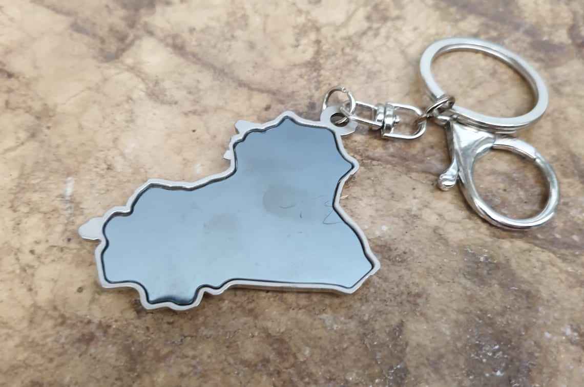 Map of Iraq Key Chain / Map of Iraq Key Ring /gate of Babylon - Etsy