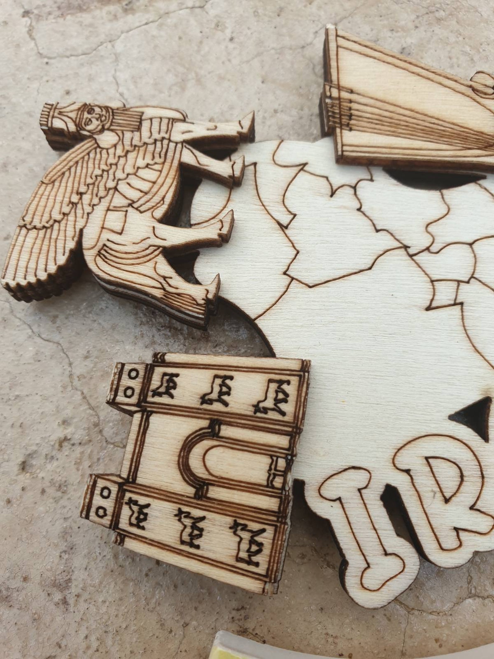 Map of Iraq /iraqi Map Wood Magnet/iraqi Turath Magnet/iraqi - Etsy