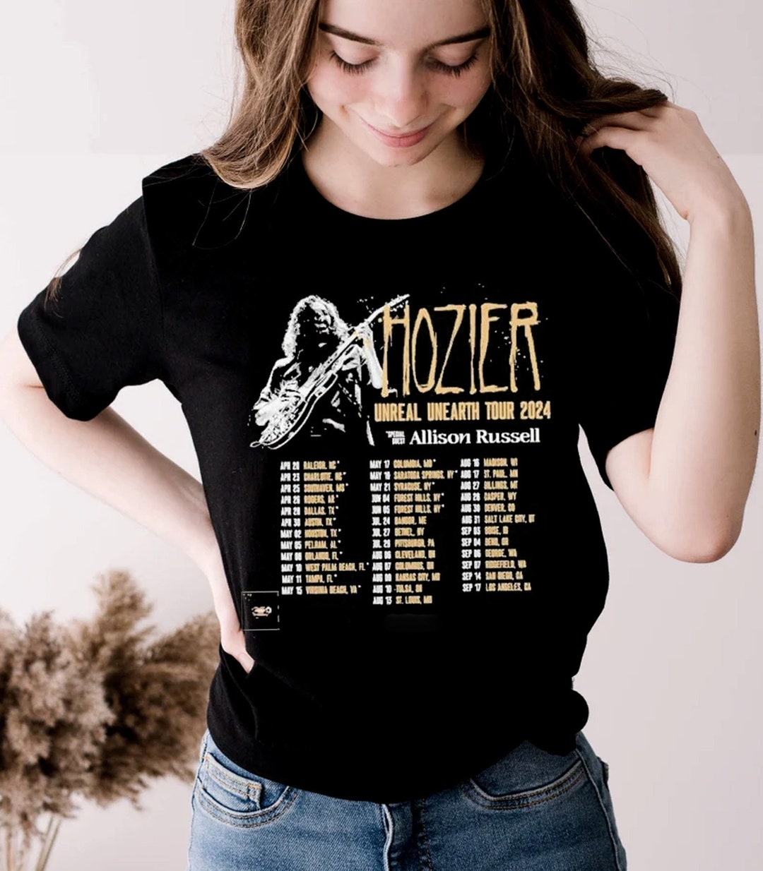 Hozier Unreal Unearth Tour 2024 Shirt Unreal Unearth With - Etsy Australia