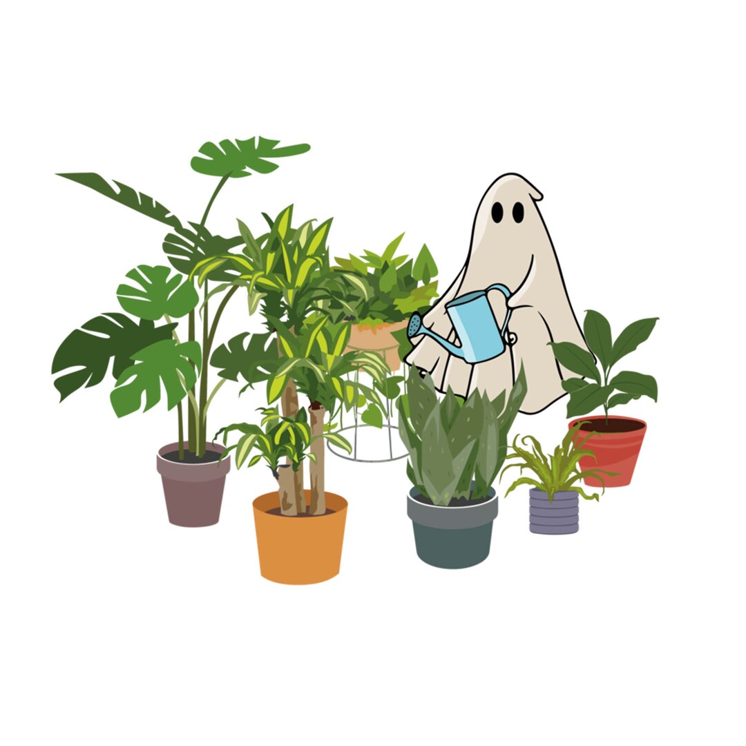 Spooky Plant Lady Halloween Ghost Garden Watering Flowers - Etsy