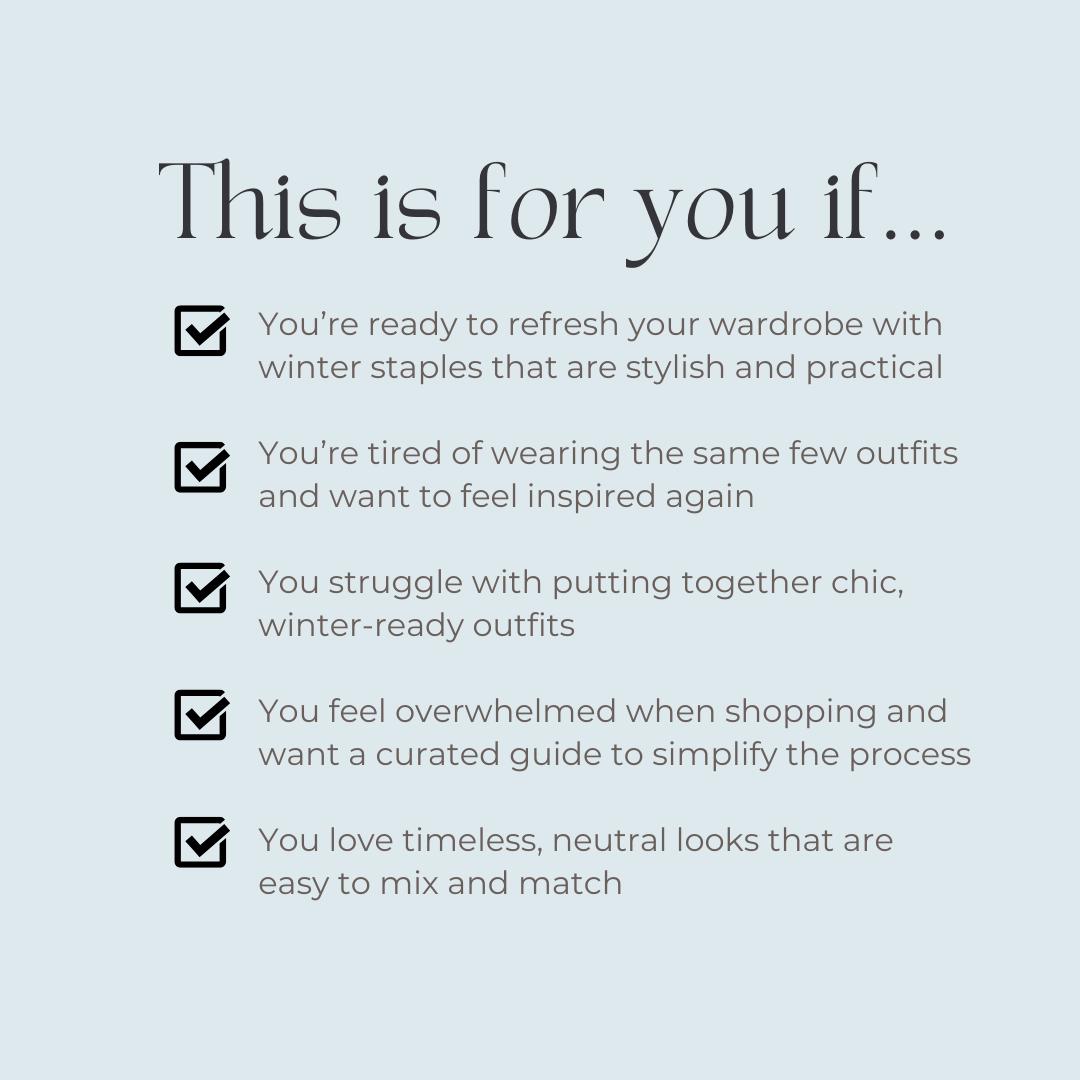 Winter 2024 Style Guide: Capsule Wardrobe and Chic Outfit Inspo for ...