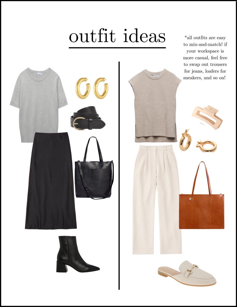 Office Friendly Outfit Guide | Workwear Style Guide | Neutral Outfits ...