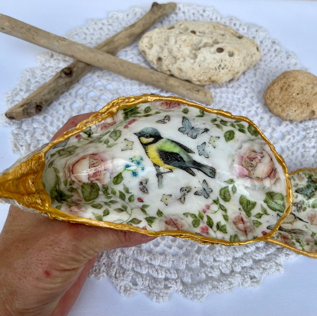 Oyster Shell, the Titmouse Beautiful Unique Decoration. - Etsy