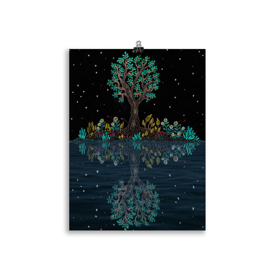 Reflection Tree | Art Print - Etsy