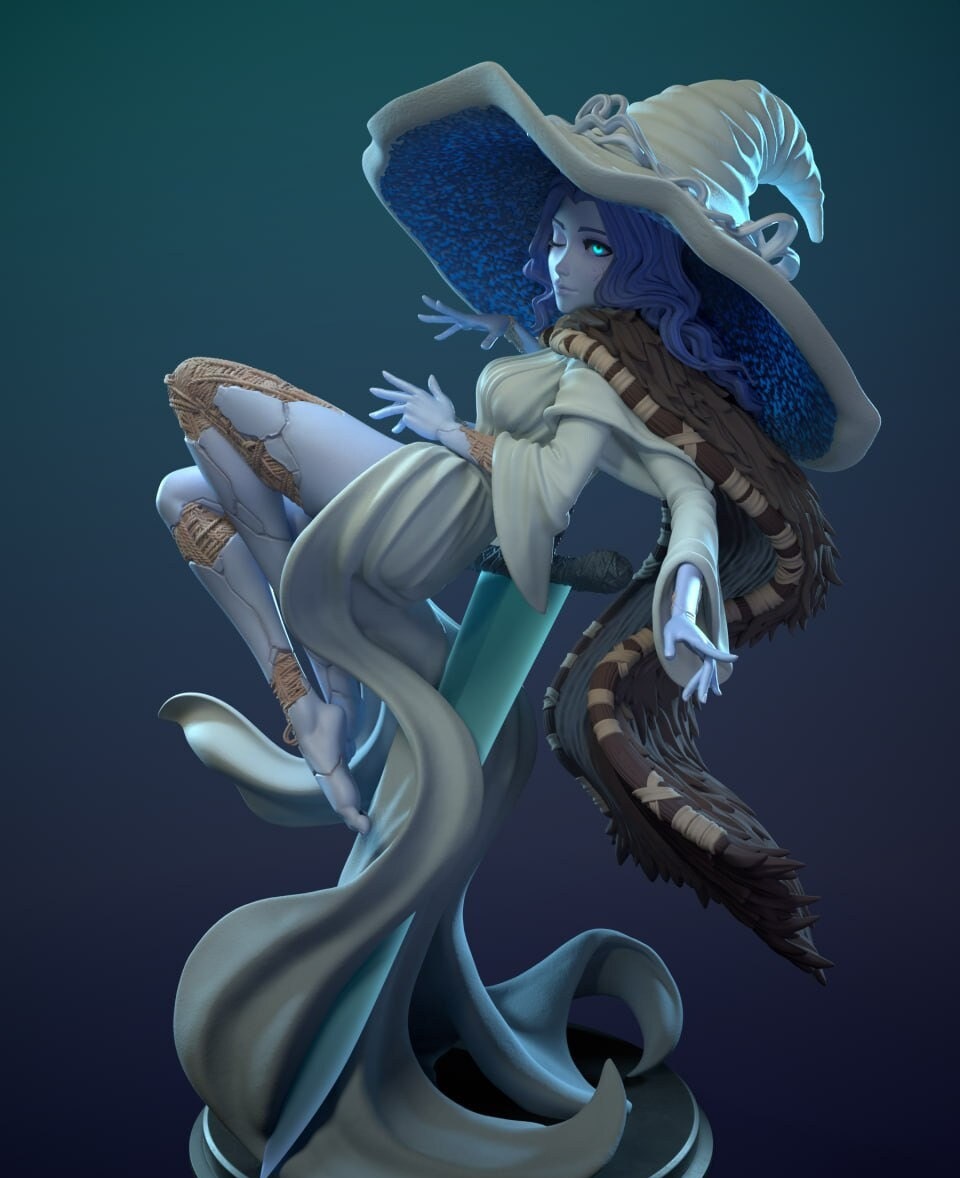 Ranni the Witch Stl 3D Statue Elden Ring High Quality Stl, 3d Printer Stl Files, 3d Printing Stl ...