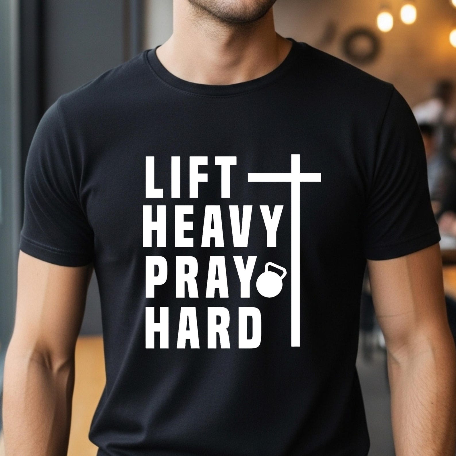Lift Heavy Pray Hard Shirt | Christian Gym T-shirt for Women & Men - Etsy