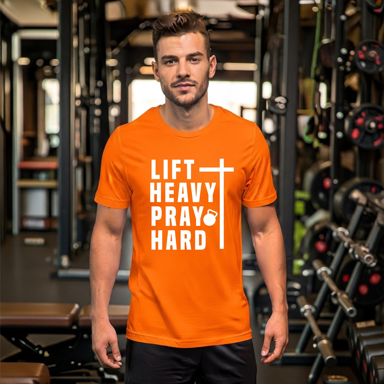 Lift Heavy Pray Hard Shirt | Christian Gym T-shirt for Women & Men - Etsy