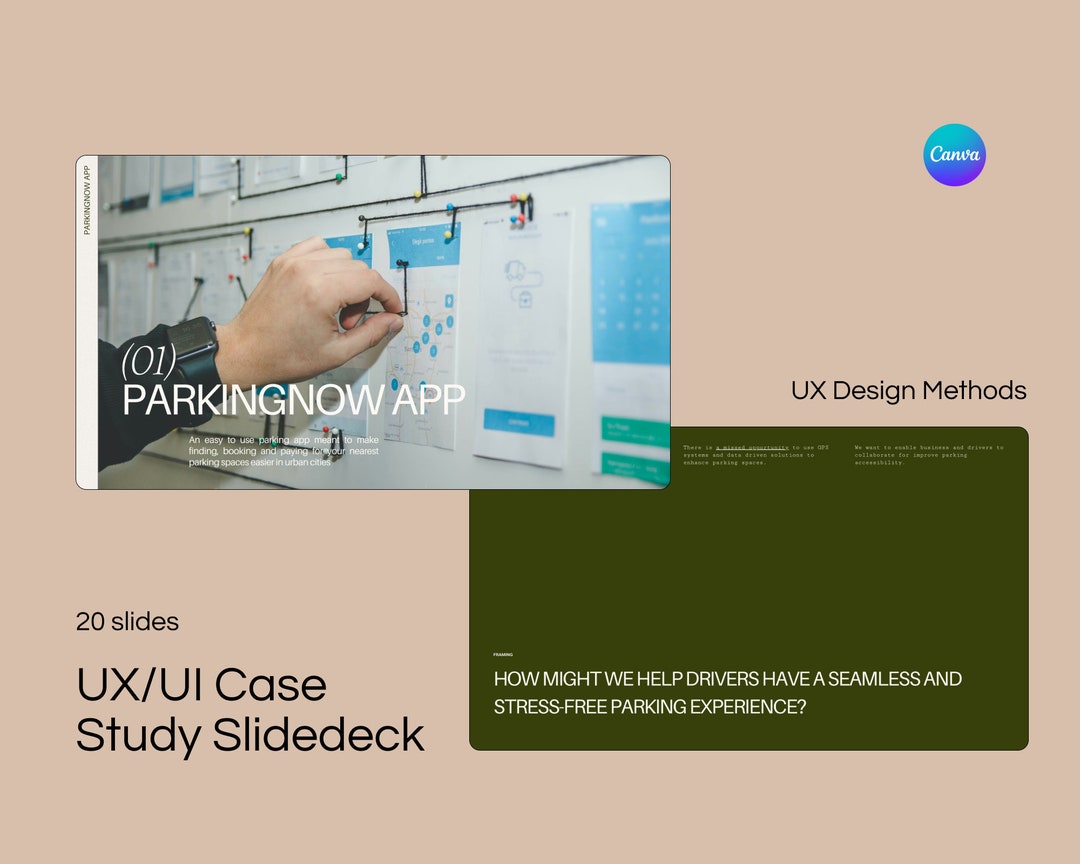 UX Case Study Portfolio Slide Deck for UX UI Designers & Product ...