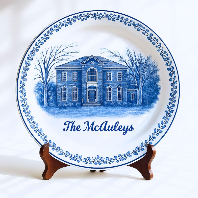 House Porcelain Plate - Etsy
