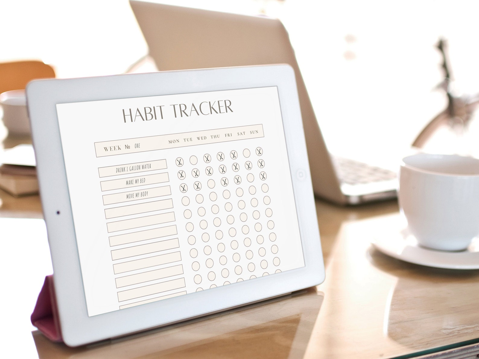 Weekly Habit Tracker Template, Instant Download, Productivity Tracker ...
