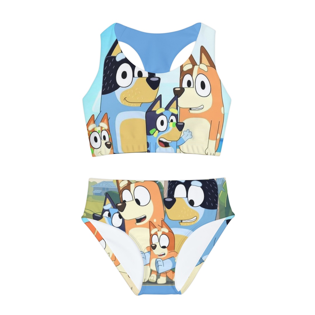 Bluey Girls Two Piece Swimsuit AOP - Etsy