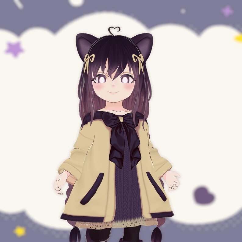 Chibicat Alternate Color | 3D Vtuber Model (pre-made & Ready to Use ...
