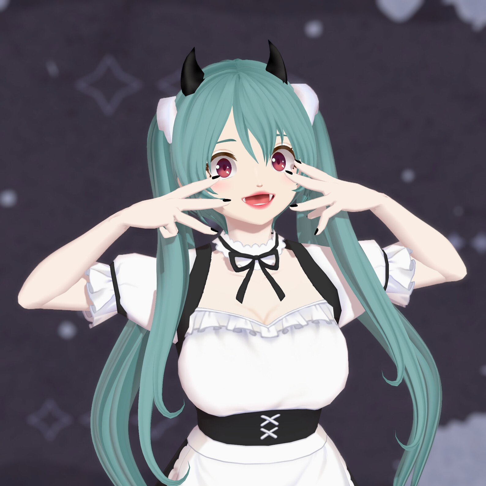 Demon Girl Vtuber 3D Vtuber Model pre-made & (Download Now) - Etsy