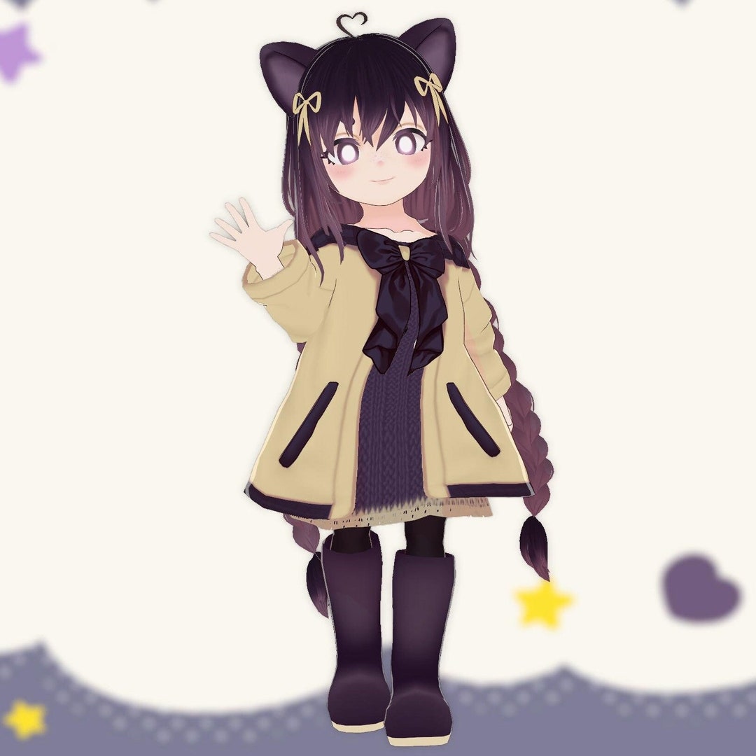 Chibicat Alternate Color | 3D Vtuber Model (pre-made & Ready to Use ...
