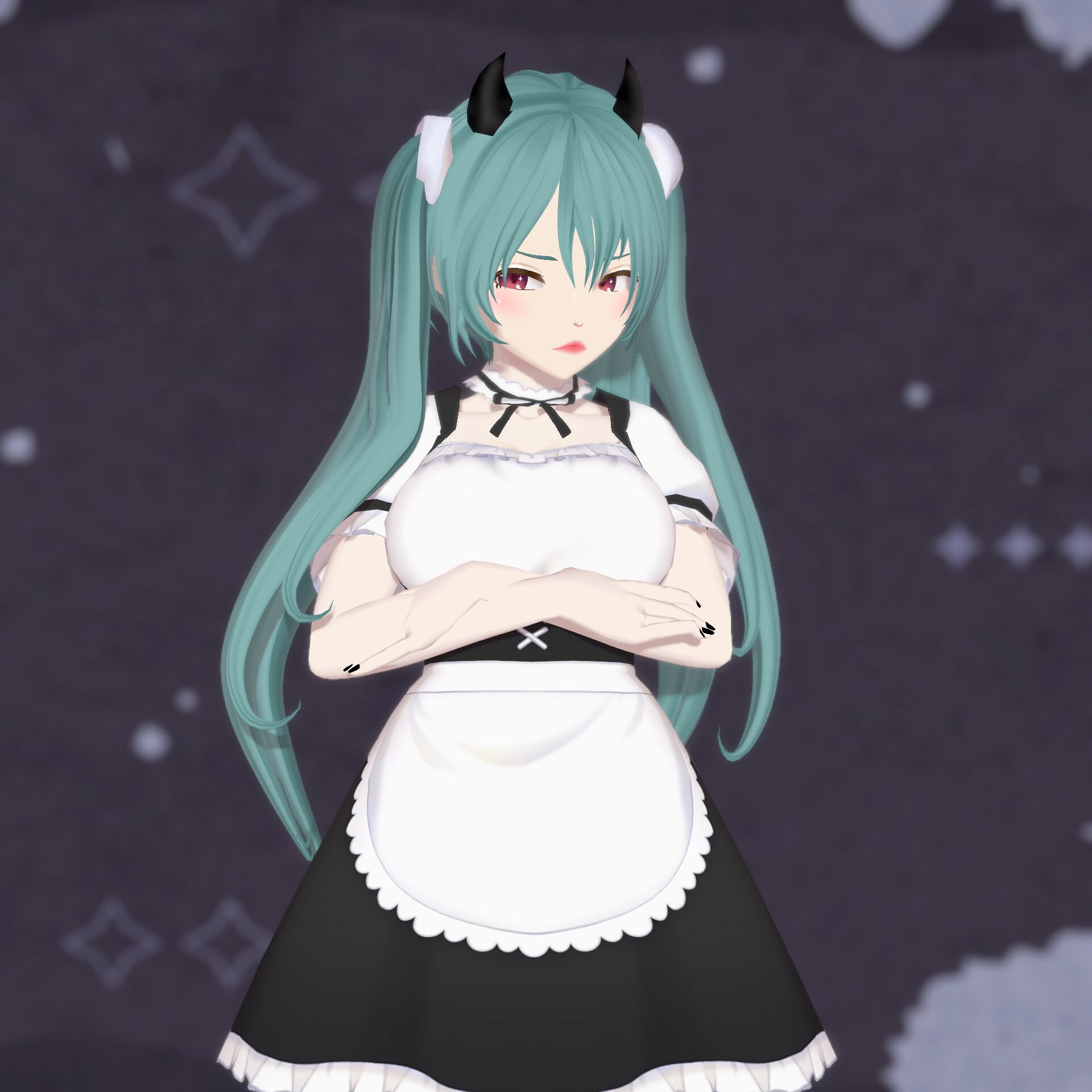 Demon Girl Vtuber | 3D Vtuber Model (pre-made & Ready to Use) for ...