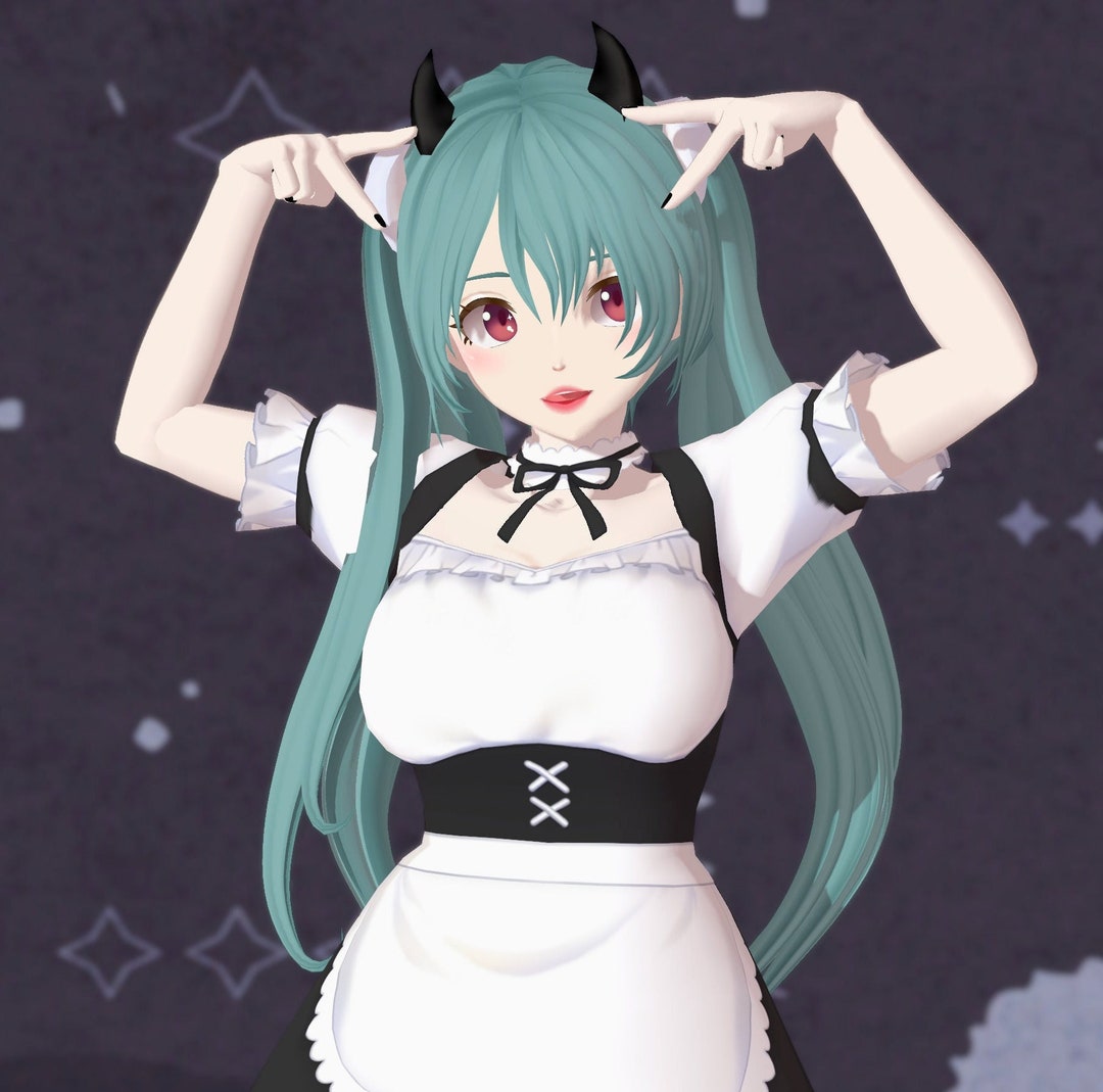 Demon Girl Vtuber 3D Vtuber Model pre-made & (Download Now) - Etsy