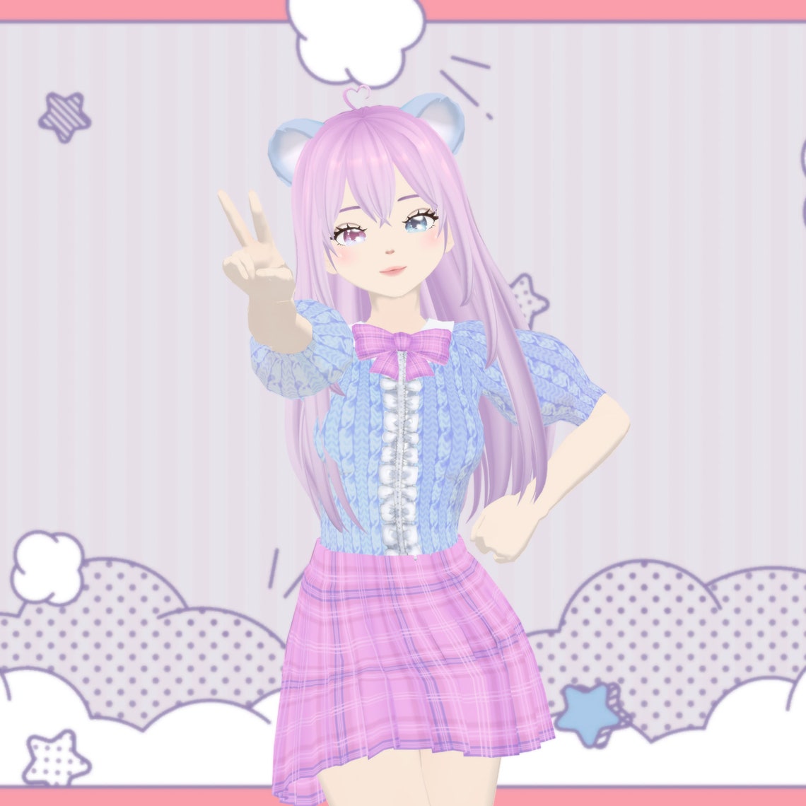 Cute Vtuber Model 3D Vtuber Model pre-made & (Download Now) - Etsy