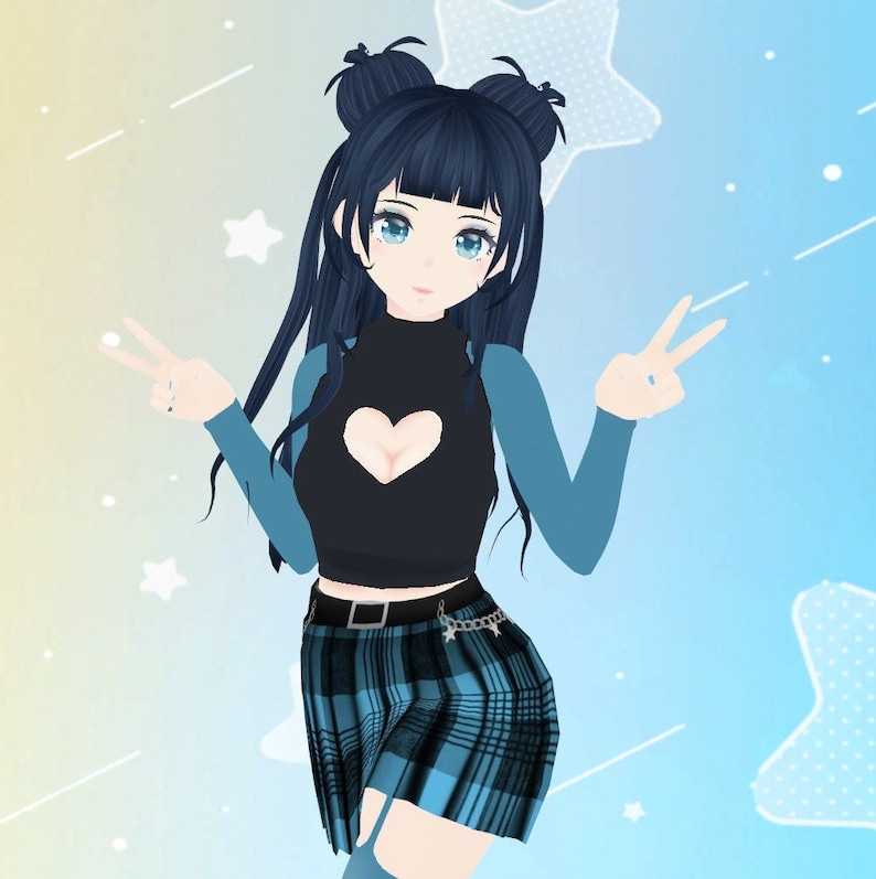 POPSTAR! | 3D Vtuber Model (pre-made & Ready to Use) for Streaming ...
