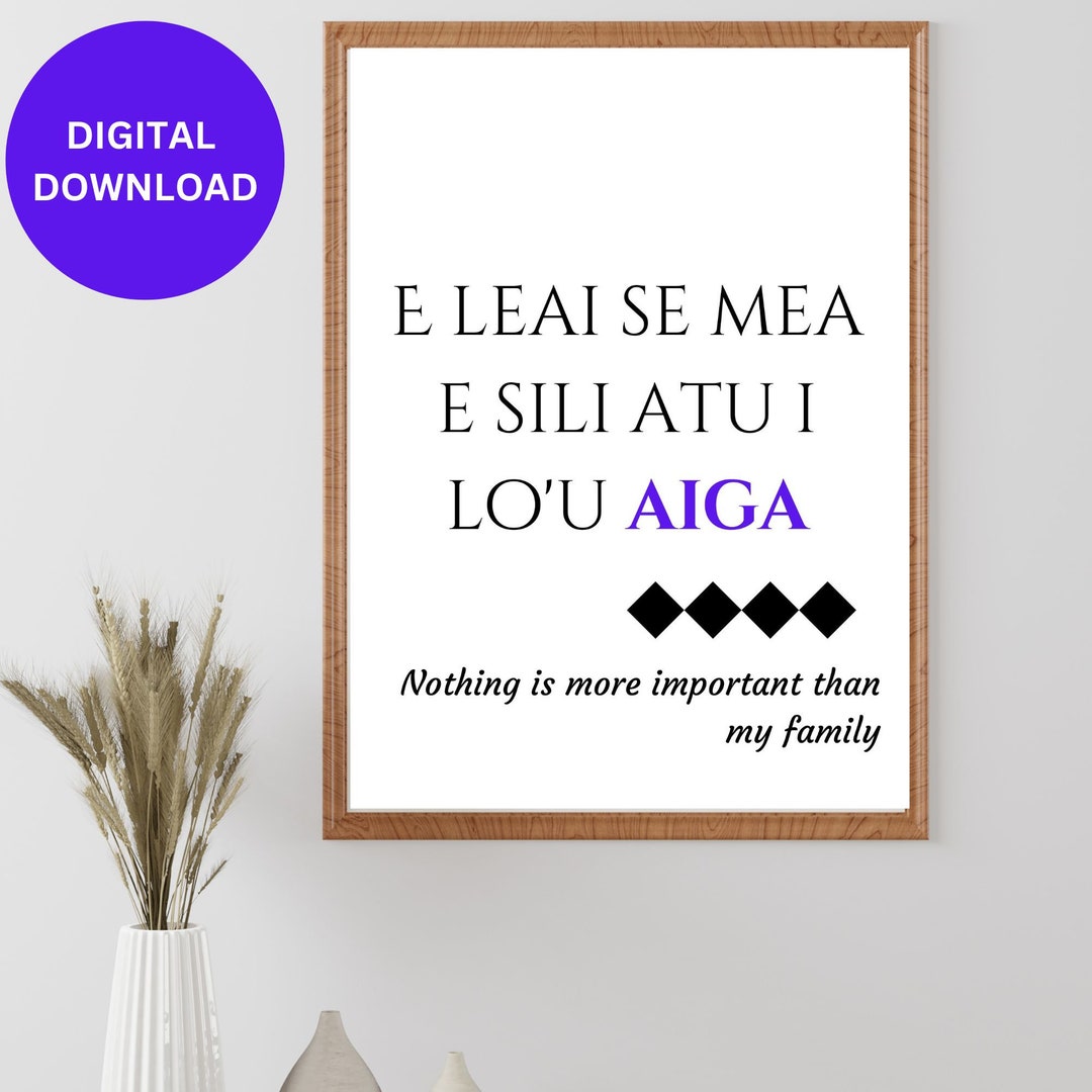 Samoan Proverb Digital Art Download Polynesian Art Digital File Only ...
